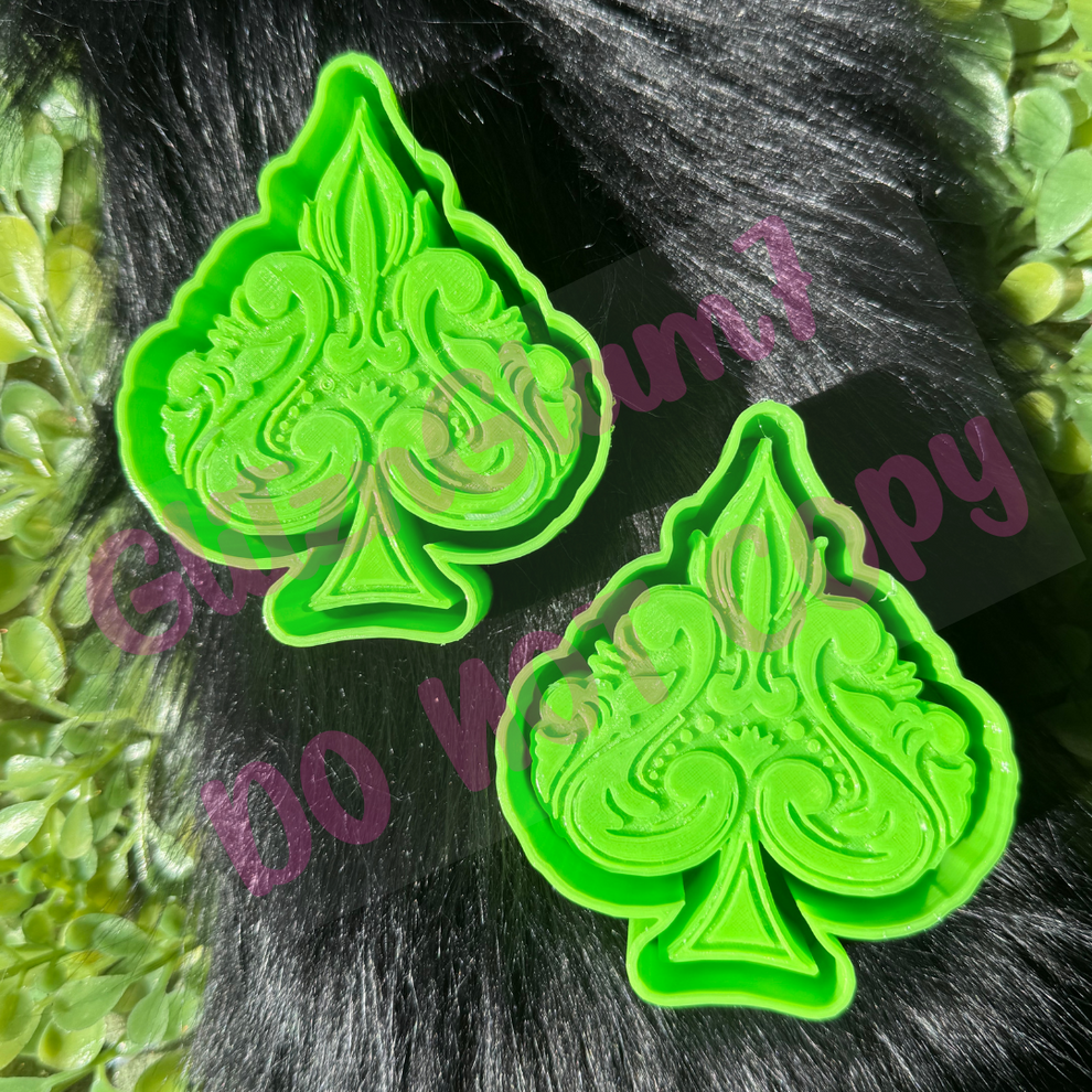 ** Vent Clips ** Tooled Spade Silicone Mold- GNG7 Exclusive – GlitznGlam7